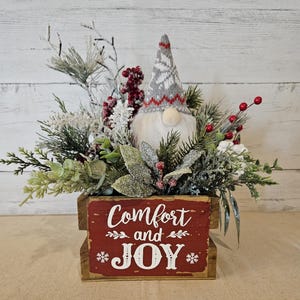 Christmas Arrangement, Gnome Christmas Arrangement, Christmas ...