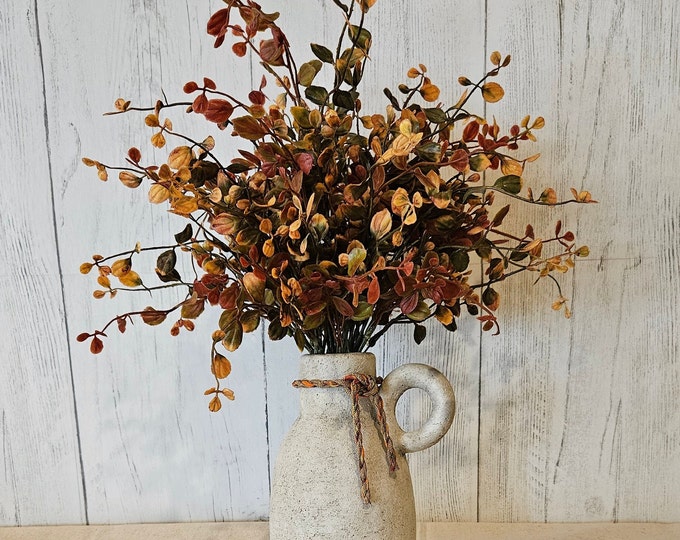 Fall Arrangement in A Rustic Jug, Autumn Arrangement, Fall Centerpiece ...