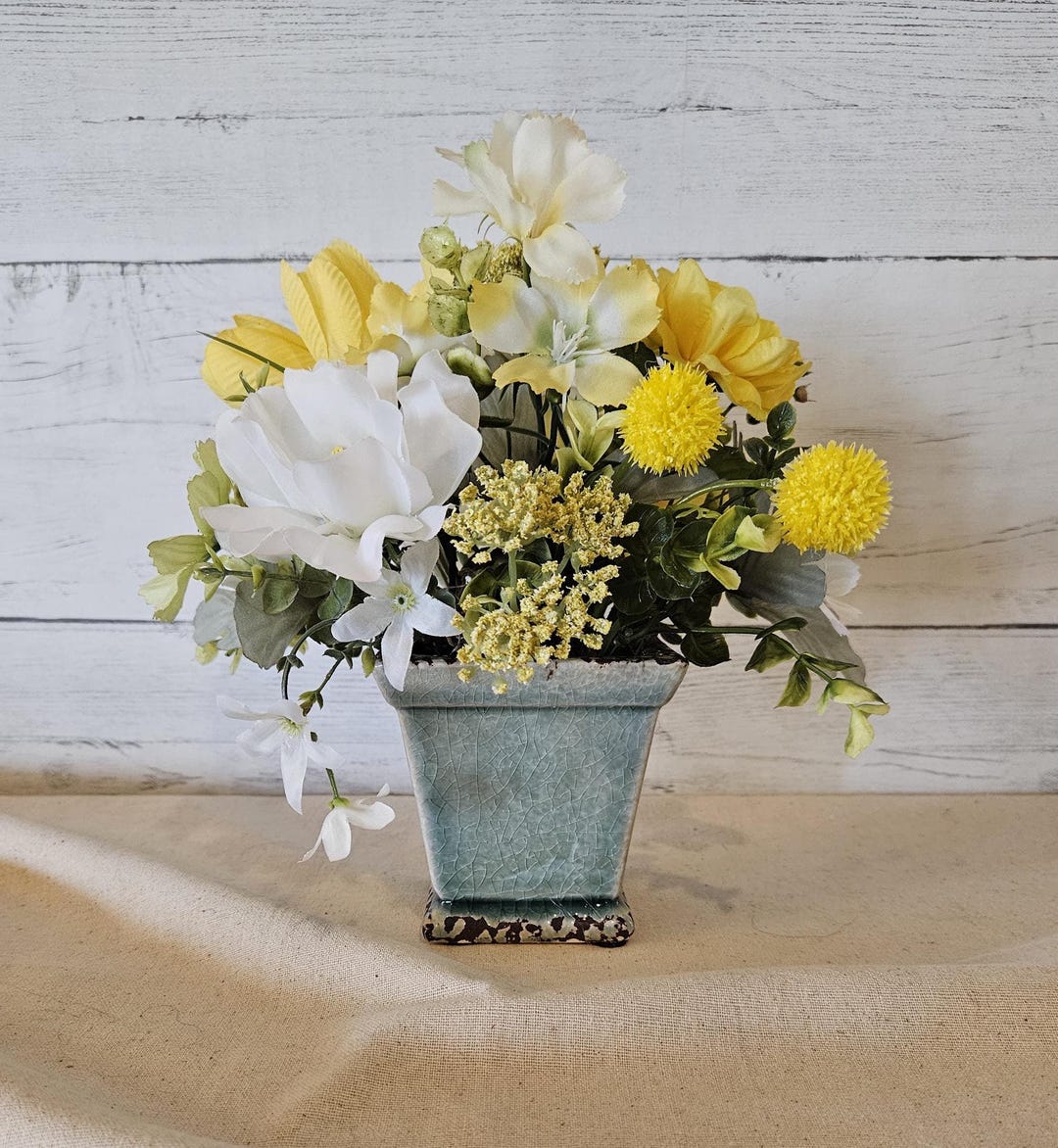 Spring Arrangement, Yellow Floral Arrangement, Spring Floral Table ...