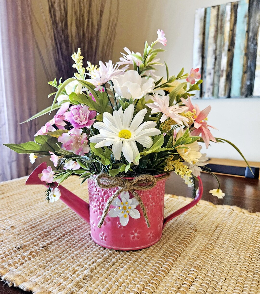 Spring Summer Arrangement, Spring Summer Centerpiece, Farmhouse Spring ...