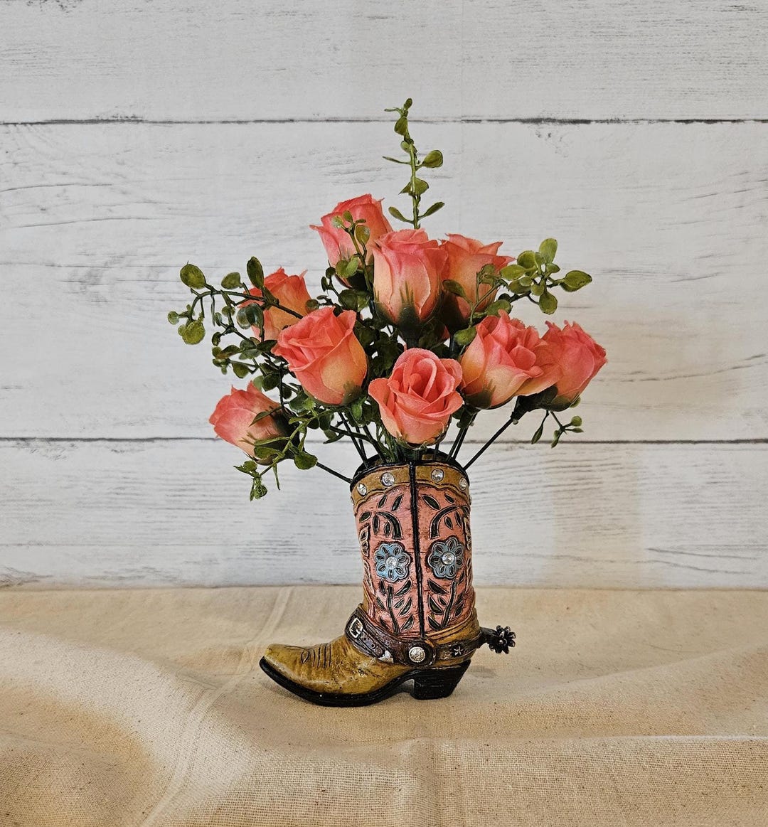 Cowgirl Boot Floral, Cowgirl Boot Arrangement, Cowgirl Gift, Friend ...