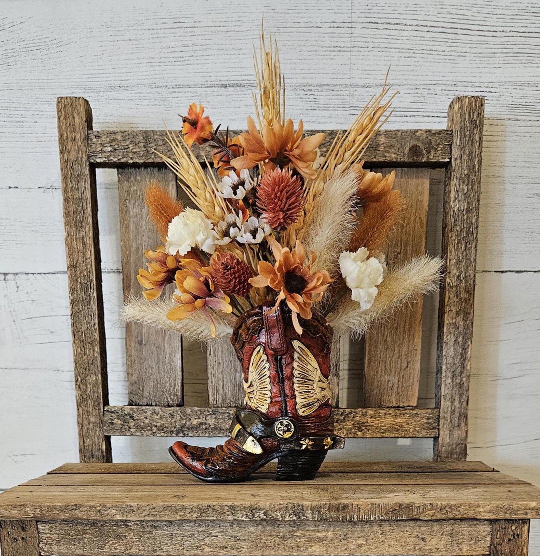 MINI Cowboy Boot Arrangement, Mini Cowgirl Boot Arrangement, Western ...