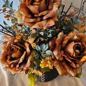 Large Elegant Rose Arrangement, Farmhouse Arrangement, Fall Arrangement ...