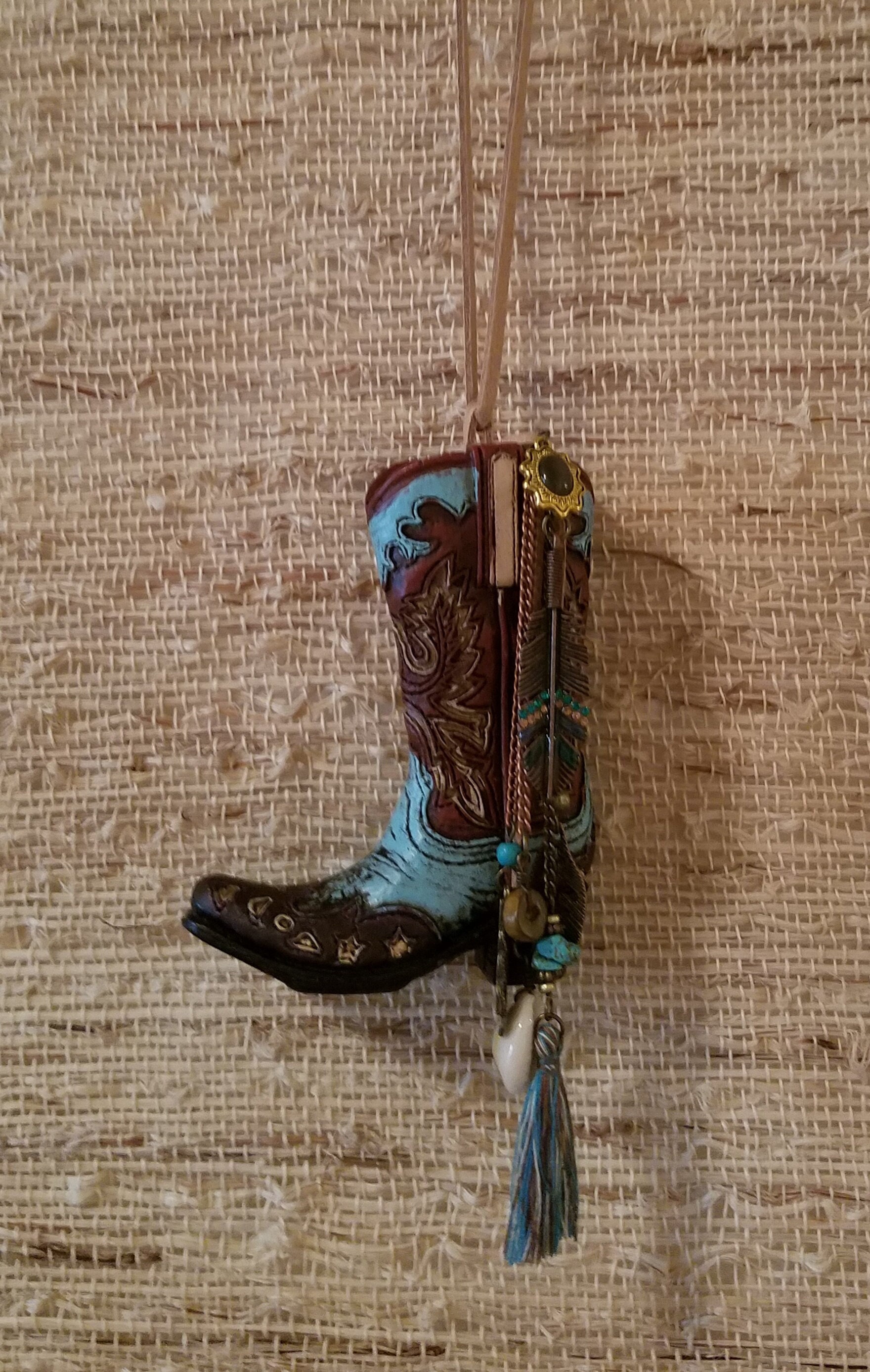 Western Rear View Accessories, Western Mirror Charm, Cowboy Boot Rear ...