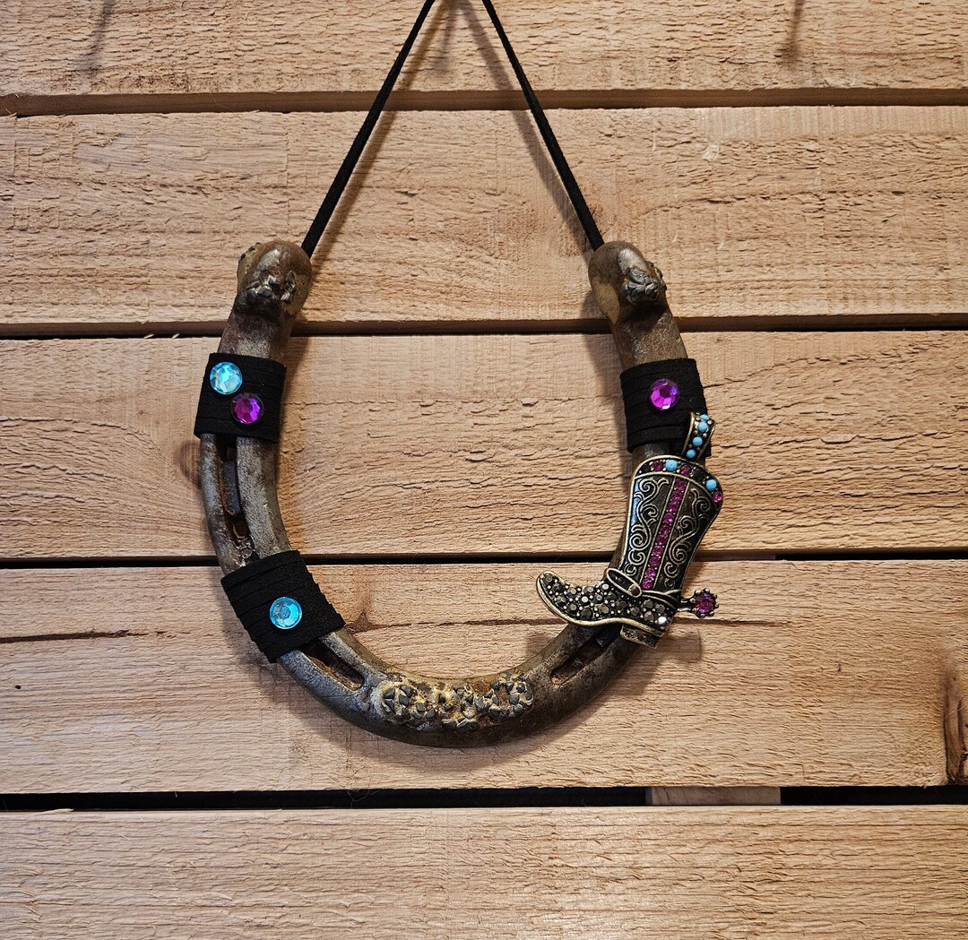 Horseshoe Decor, Lucky Decorated Horseshoe, Rescue Horseshoe Decor ...