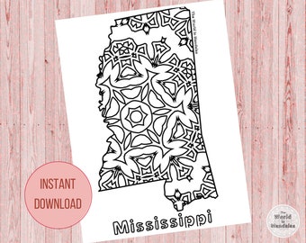 Colorado Mandala All Ages Colouring Page States of the USA printable A4 ...
