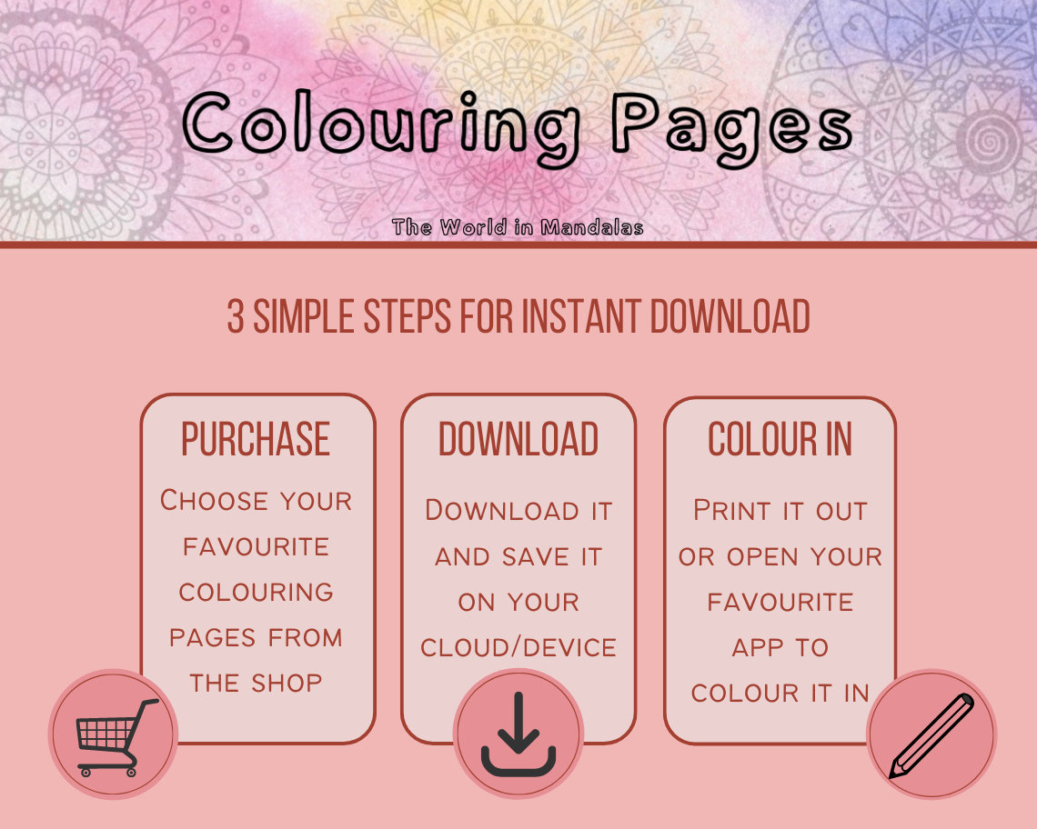 Arizona Mandala All Ages Colouring Page States of the USA Printable A4 ...