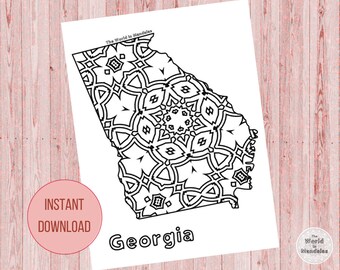 Colorado Mandala All Ages Colouring Page States of the USA printable A4 ...