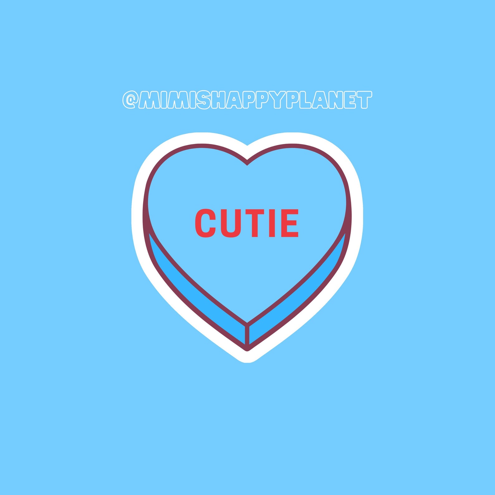 Cute Conversation Heart Sticker Pack Water Resistant Valentines Day ...