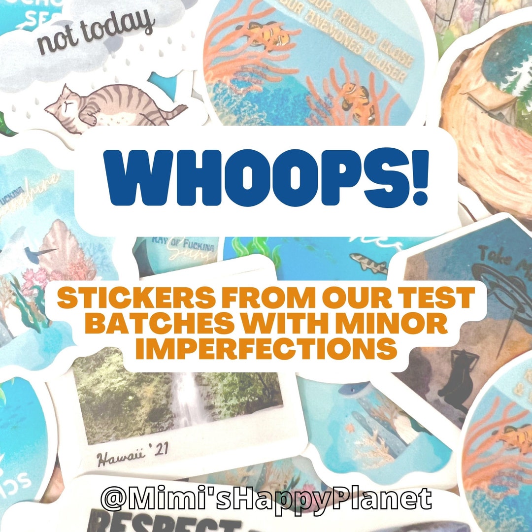 Whoops Sticker Pack Vinyl Water Resistant Stickers for Laptops and ...