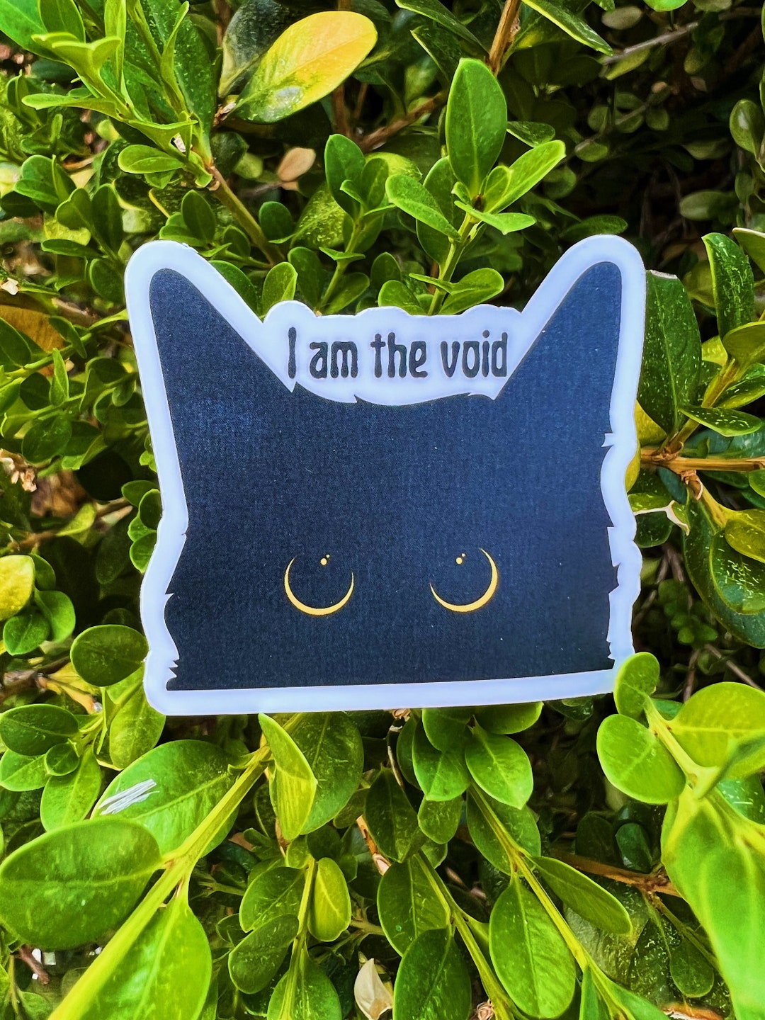 I Am the Void Black Cat Sticker Water Resistant 2x2 Vinyl Sticker - Etsy