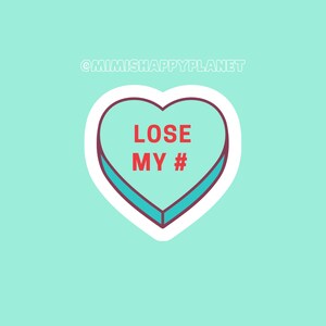 Funny Conversation Heart Sticker Pack Water Resistant Cute Valentines ...