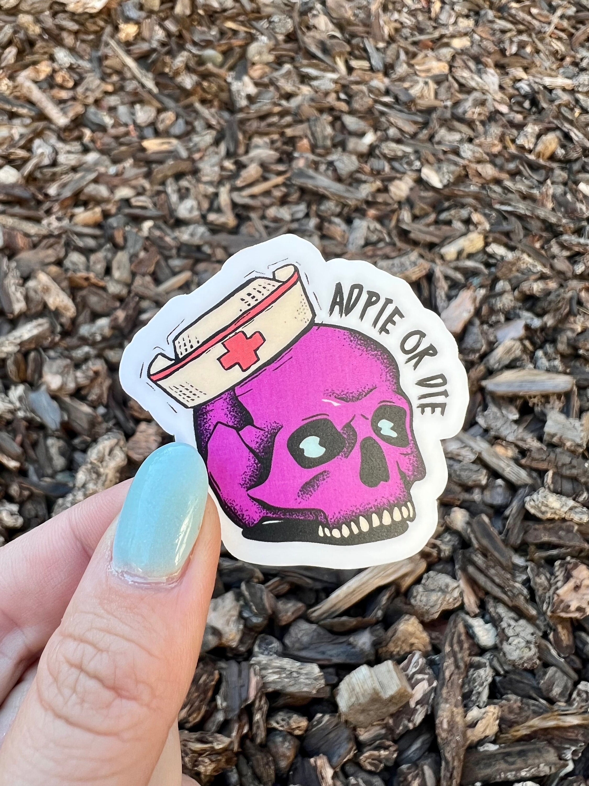 ADPIE or Die Nursing Sticker Nursing Student Skull Sticker Water ...