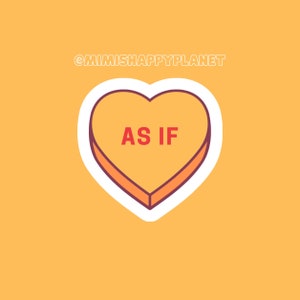 Funny Conversation Heart Sticker Pack Water Resistant Cute Valentines ...