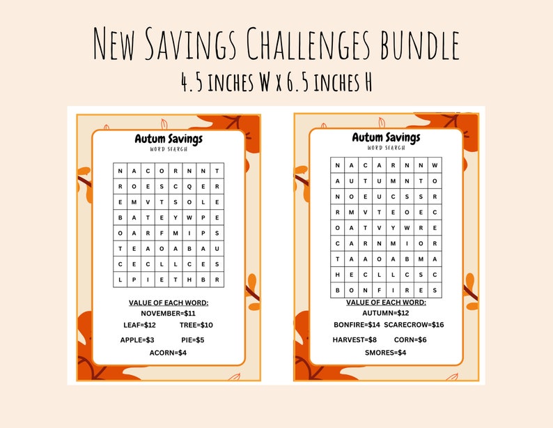 Saving Bundle Word Search and I Spy Fall and Winter Savings - Etsy