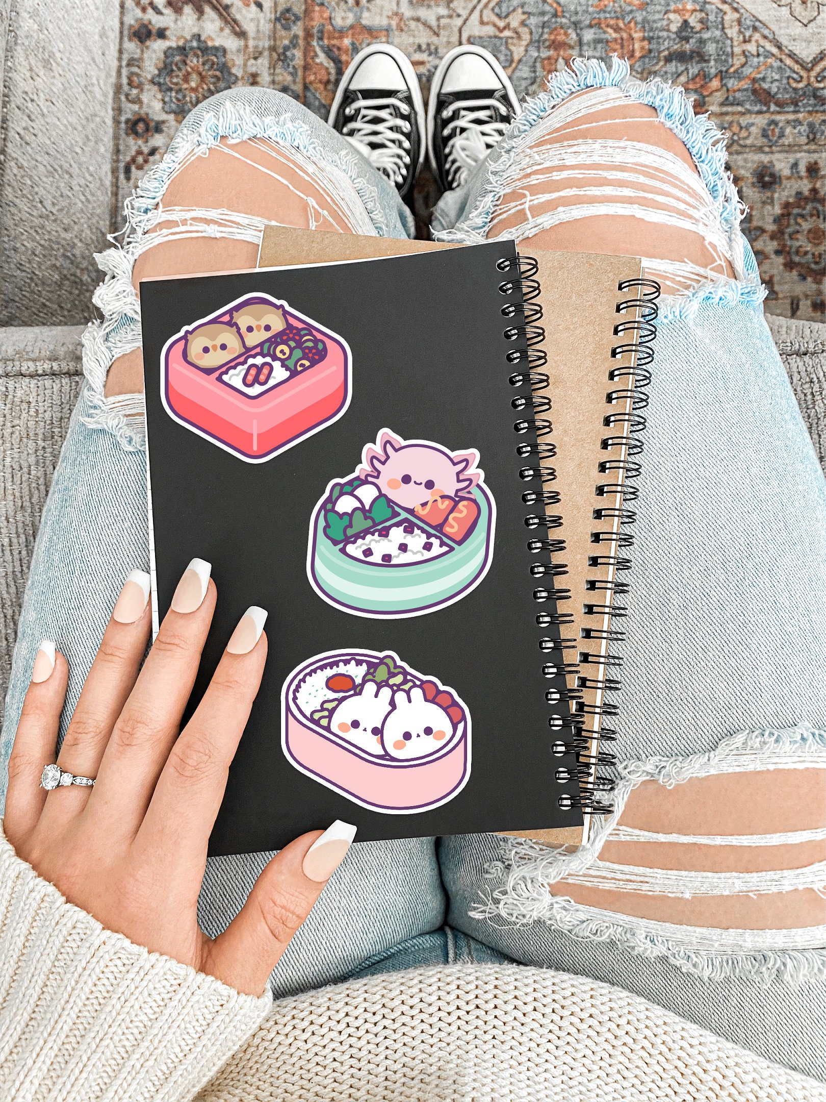 Axolotl Bento Box Waterproof Vinyl Sticker Waterproof Sticker, Axolotl ...