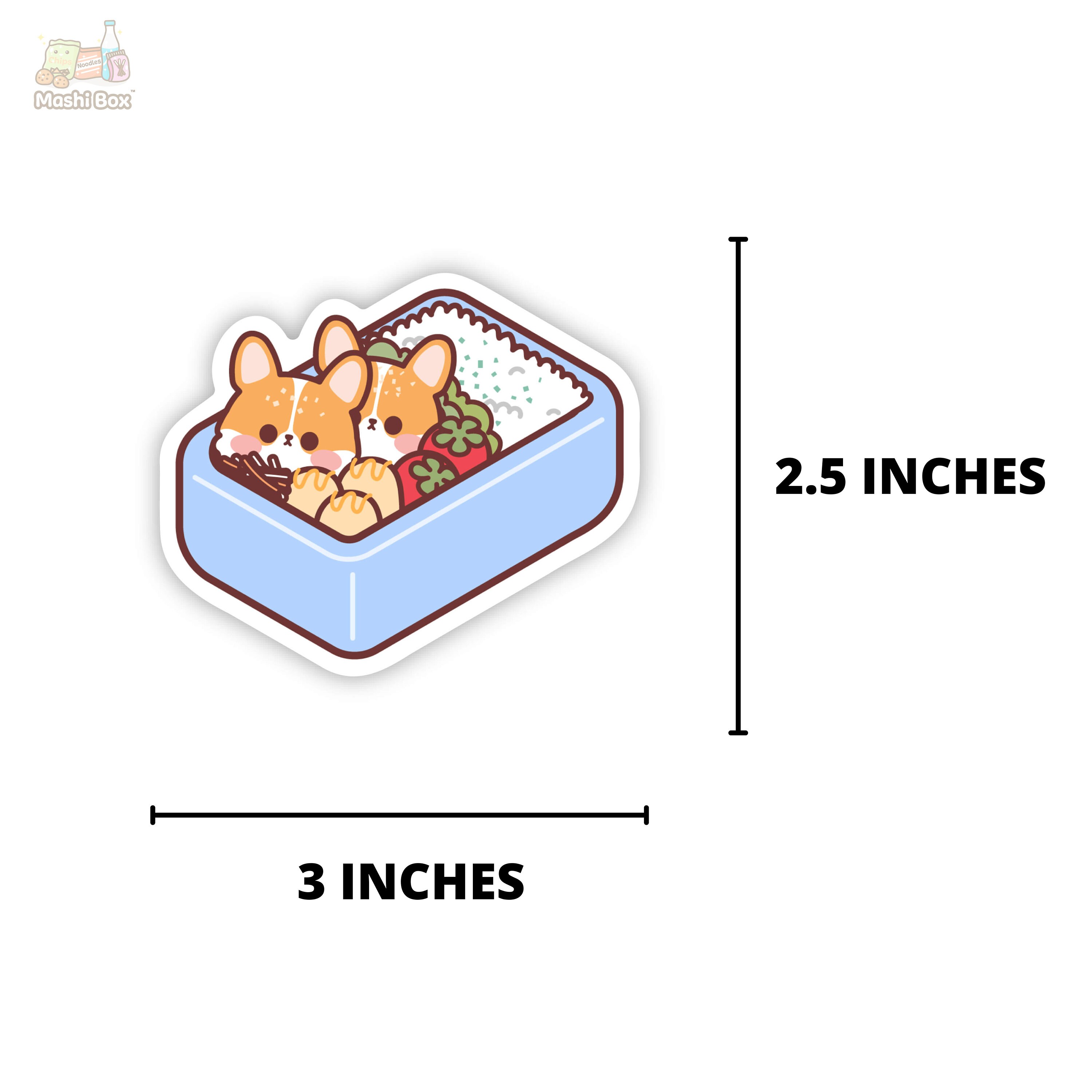 Corgi Bento Box Waterproof Vinyl Sticker Corgi Sticker - Etsy