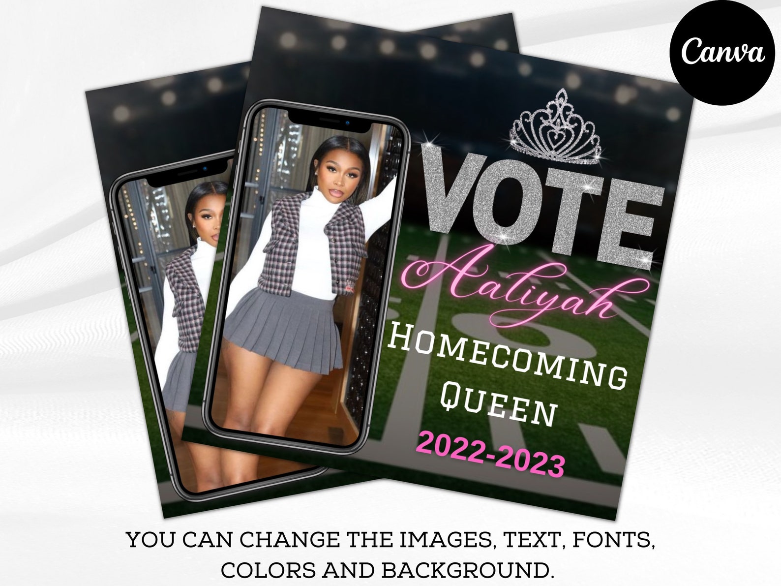 Homecoming Flyer Vote Homecoming Queen Flyer Campaign Flyer Etsy