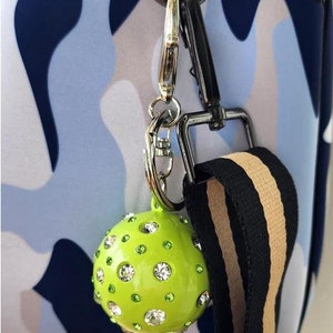 Pickleball Crystal Ball Keychain - Etsy