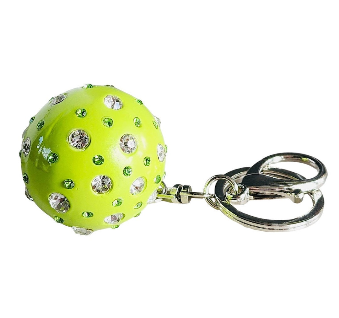 Pickleball Crystal Ball Keychain - Etsy