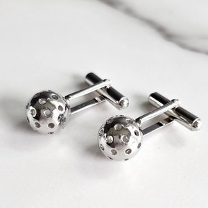 Pickleball Cuff Links Silver Ball - Etsy