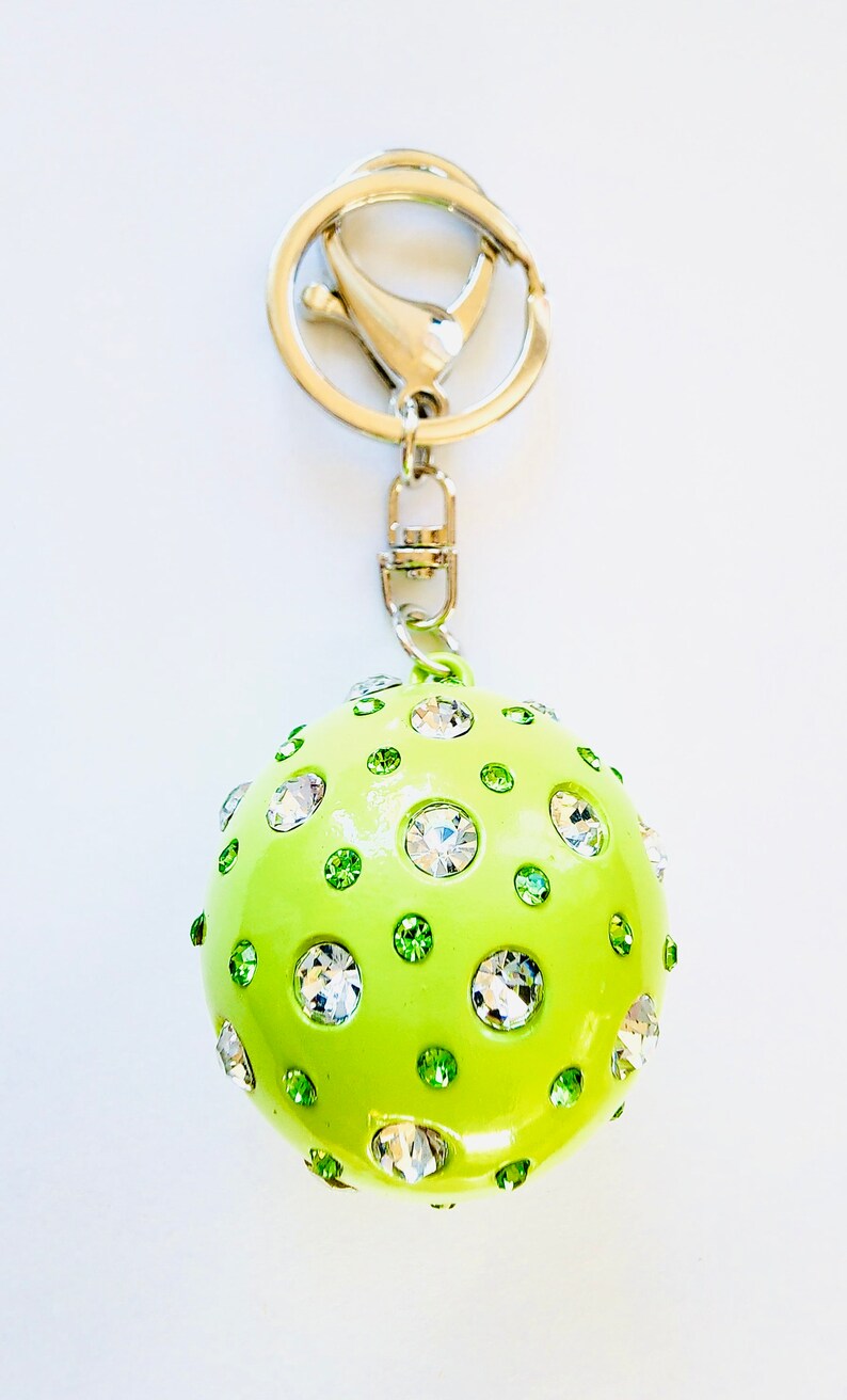 Pickleball Crystal Ball Keychain - Etsy