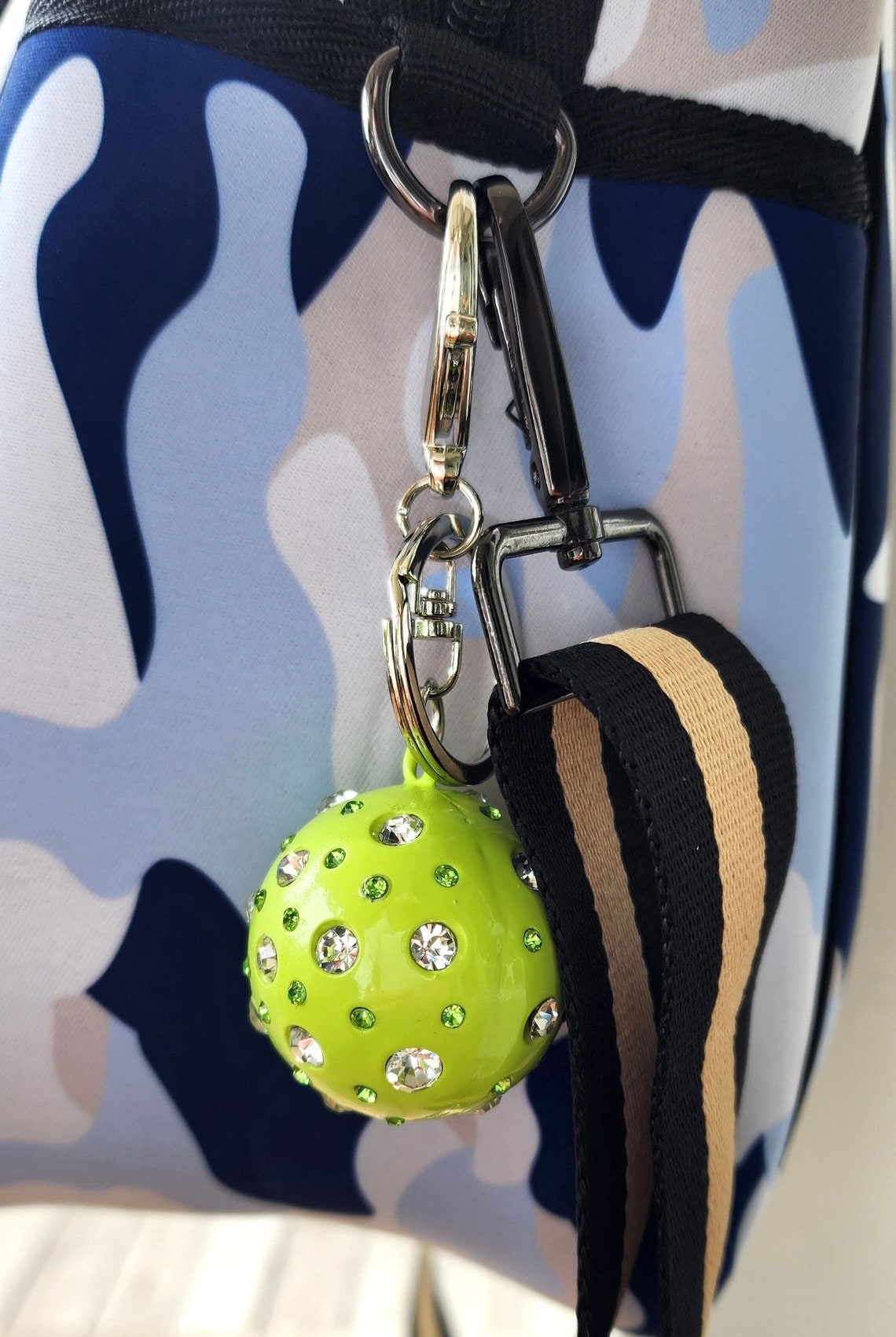 Pickleball Crystal Ball Keychain - Etsy
