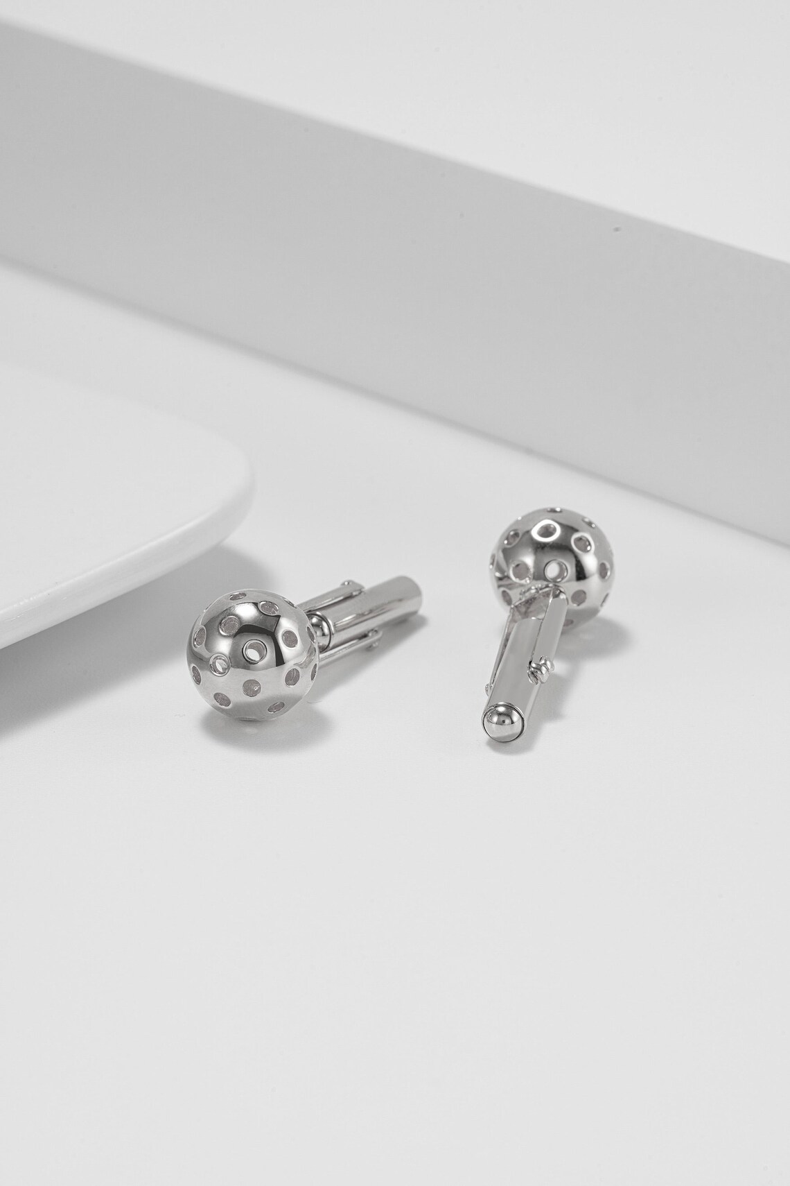 Pickleball Cuff Links Silver Ball - Etsy
