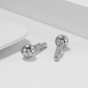 Pickleball Cuff Links Silver Ball - Etsy