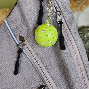 Pickleball Crystal Ball Keychain - Etsy