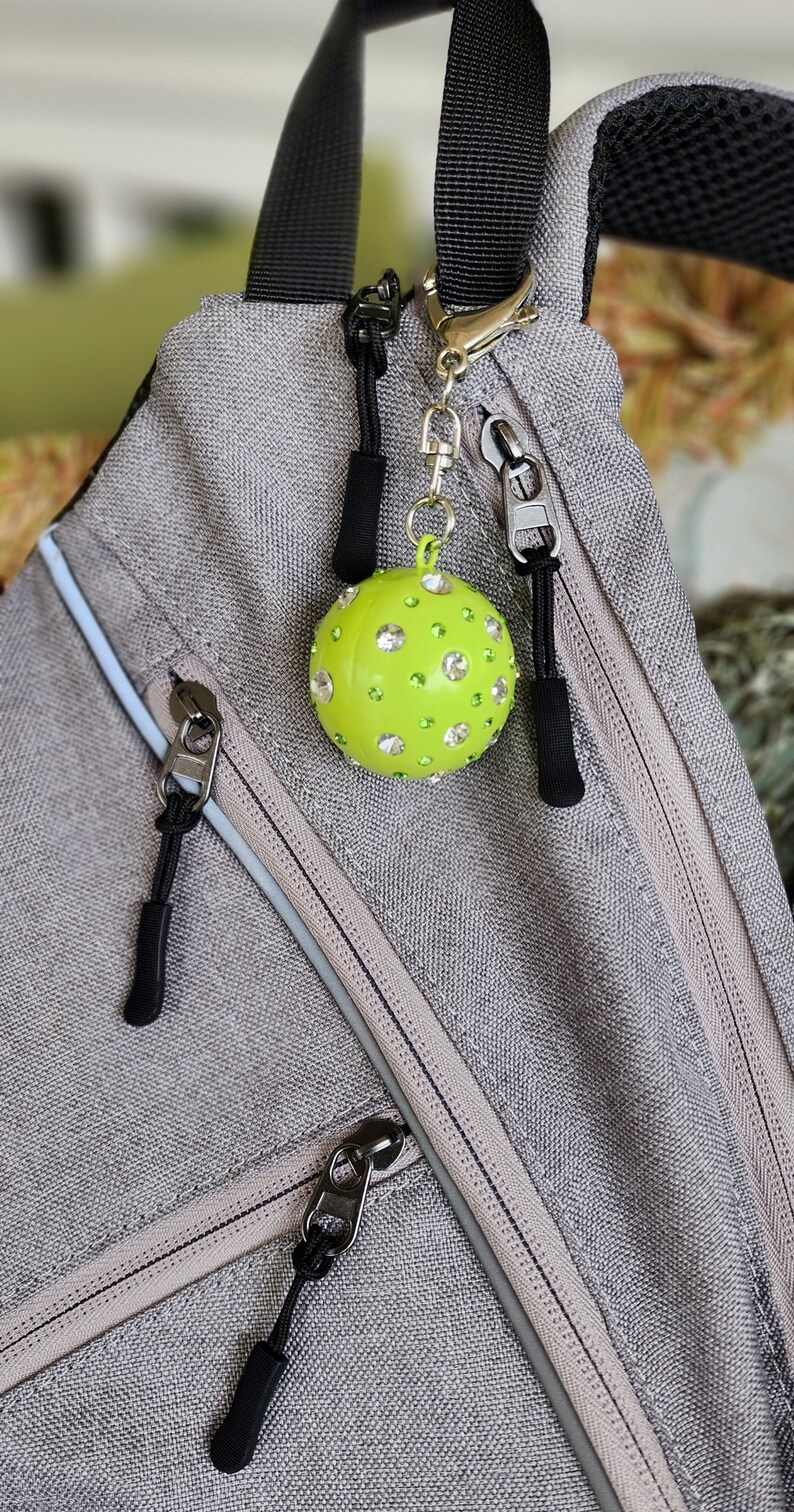 Pickleball Crystal Ball Keychain - Etsy