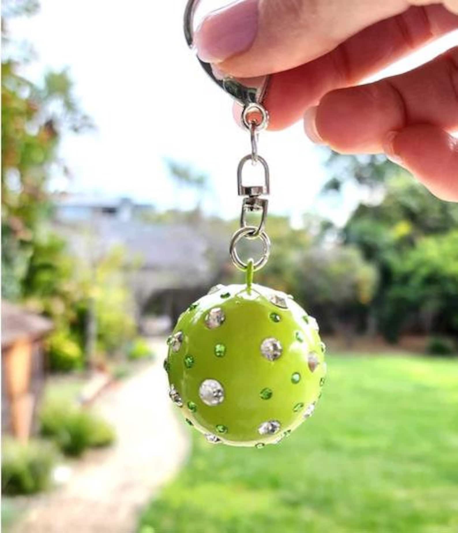Pickleball Crystal Ball Keychain - Etsy