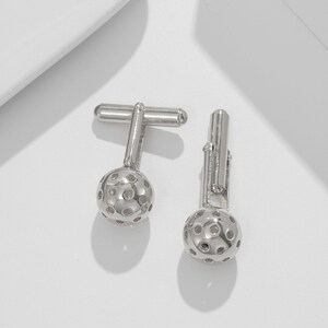 Pickleball Cuff Links Silver Ball - Etsy