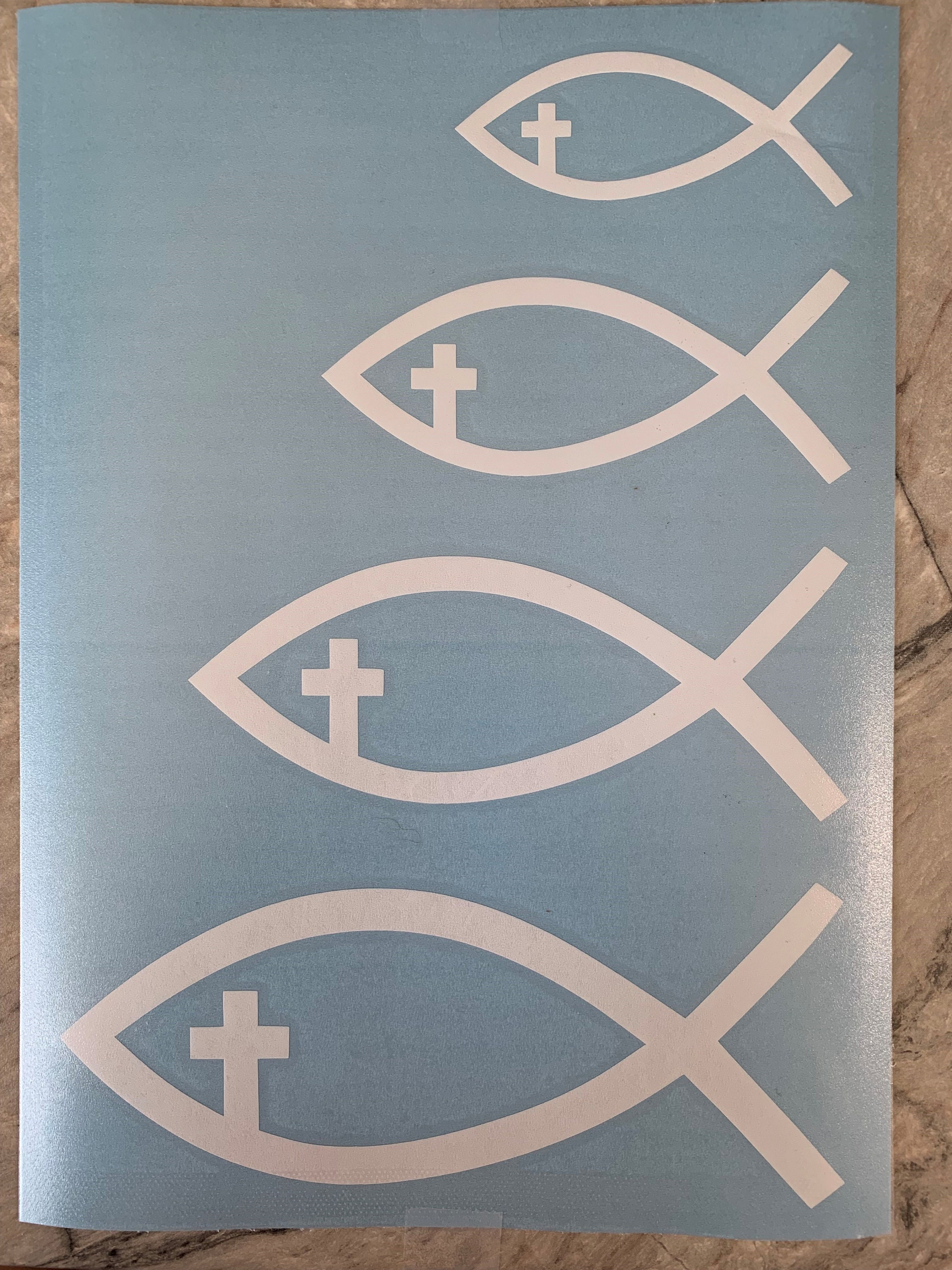 Christian Fish Jesus Fish Sign of the Fish Ichthys Vinyl Decal Sticker ...