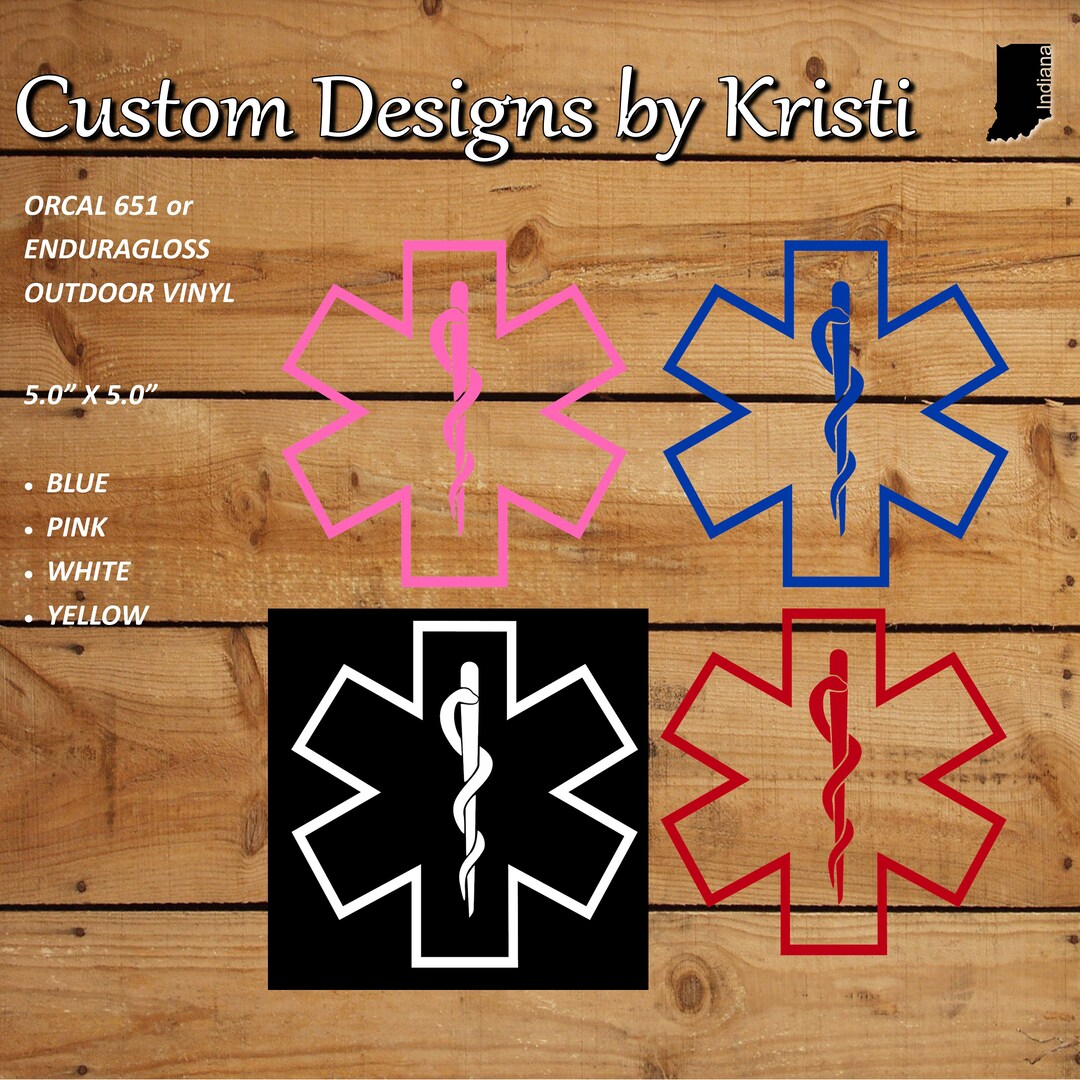 Star of Life Outline EMT EMS PARAMEDIC One Color Outdoor - Etsy