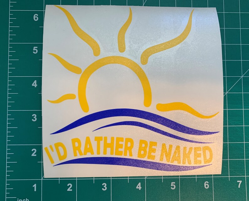 Naturist Symbol I'd Rather Be Naked Outdoor Vinyl Decal - Etsy