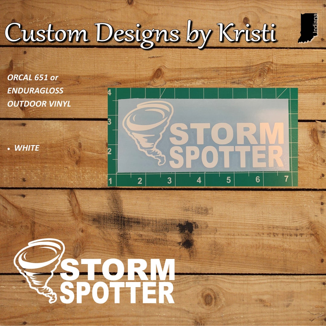Storm Spotter Decal Sticker Tornado perfect for Your Vehicle White ...