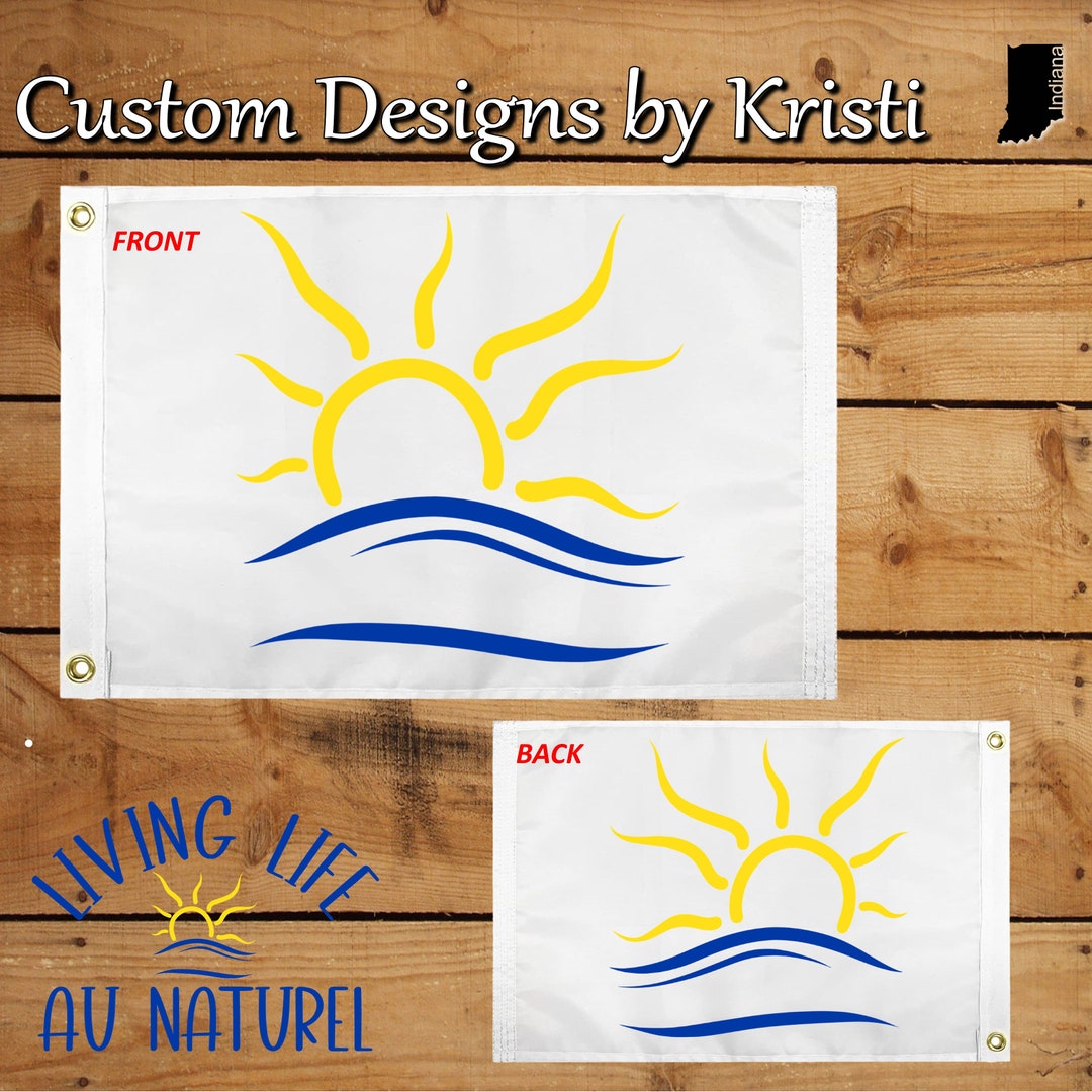 Naturist Symbol Flag Approx. 12" X 18" With 2 Brass Grommets - Boat, RV ...