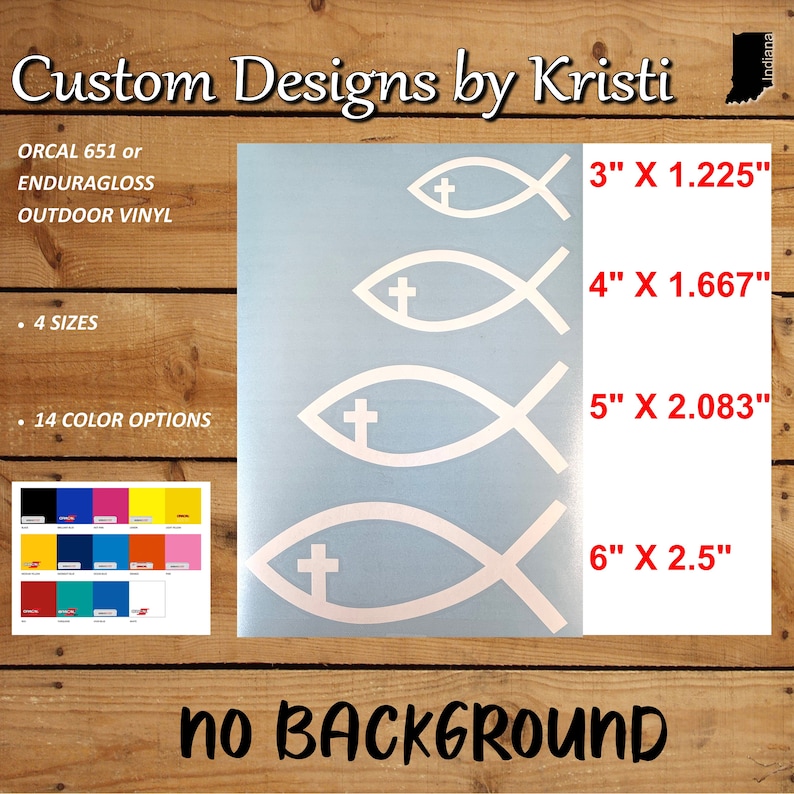 Christian Fish Jesus Fish Sign of the Fish Ichthys Vinyl Decal Sticker ...