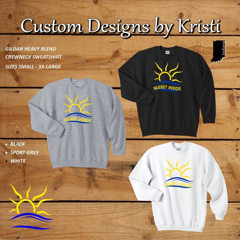 Naturist Symbol nudist Inside small on Front and - Etsy