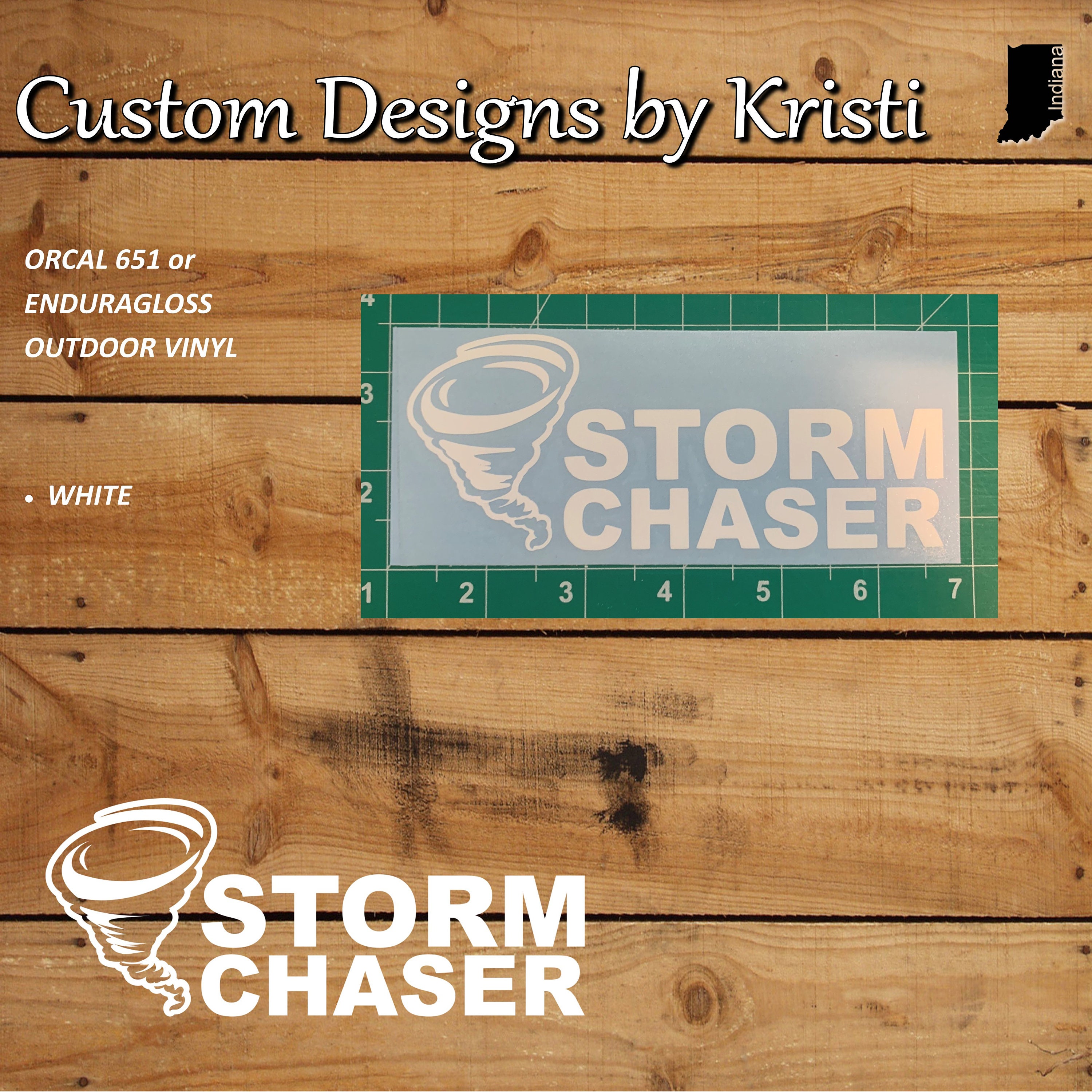 Storm Chaser Decal Sticker - Tornado *perfect for Your Vehicle* White ...