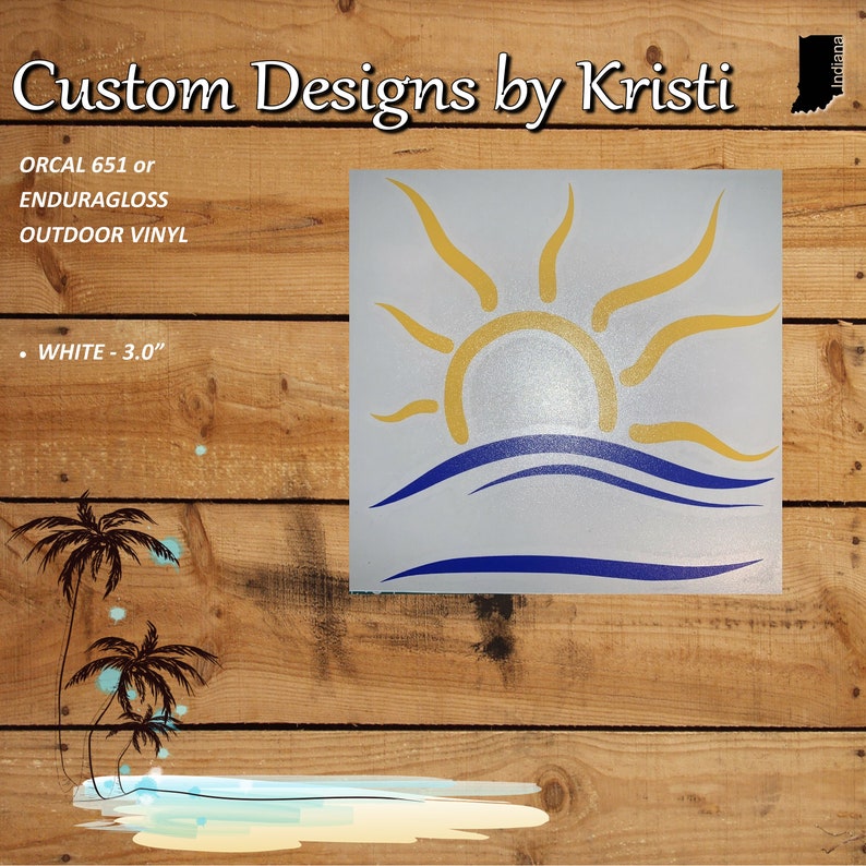 Naturist Symbol Two Color Vinyl Decal Sticker 3 in X 3 in Yellow and ...