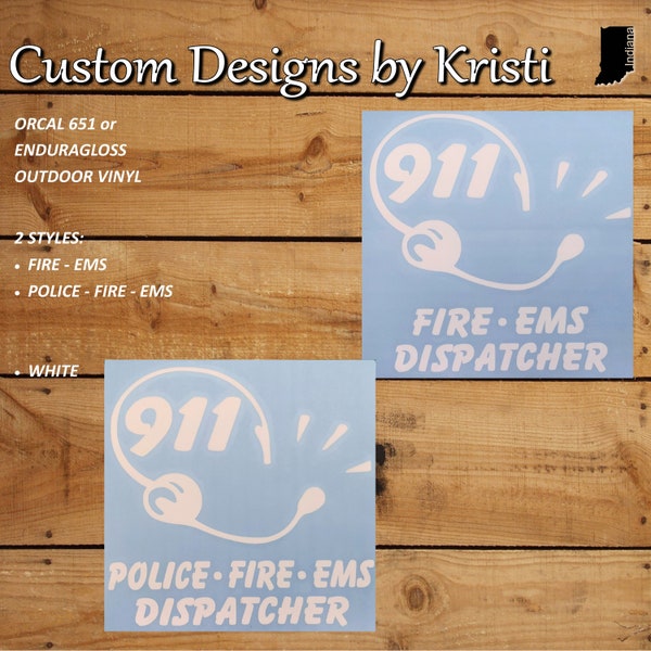 Fire 911 Dispatcher Decal - Etsy
