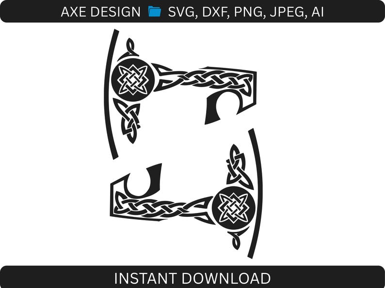 Viking Axe Engraving Design: Celtic Knot, Norse Symbol (digital File ...