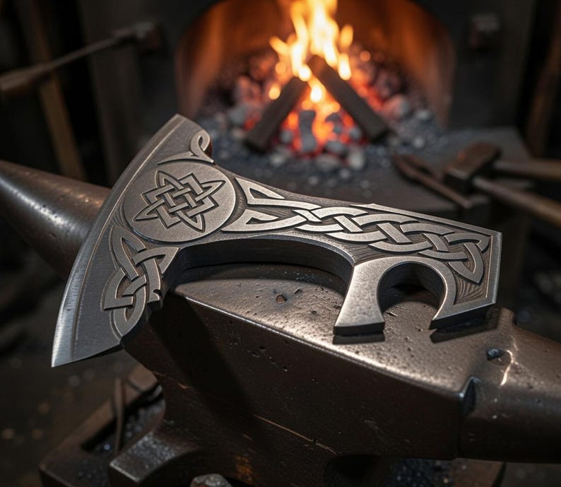 Viking Axe Engraving Design: Celtic Knot, Norse Symbol (digital File ...