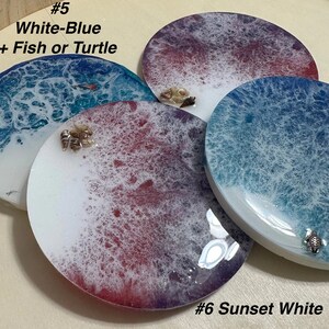 3D Epoxy Resin Beach Coasters With Real Shells, Sand and Starfishgifts ...