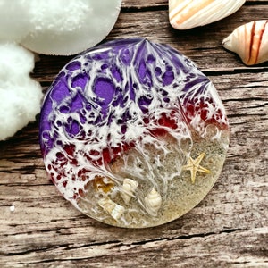 3D Epoxy Resin Beach Coasters With Real Shells Sand and - Etsy