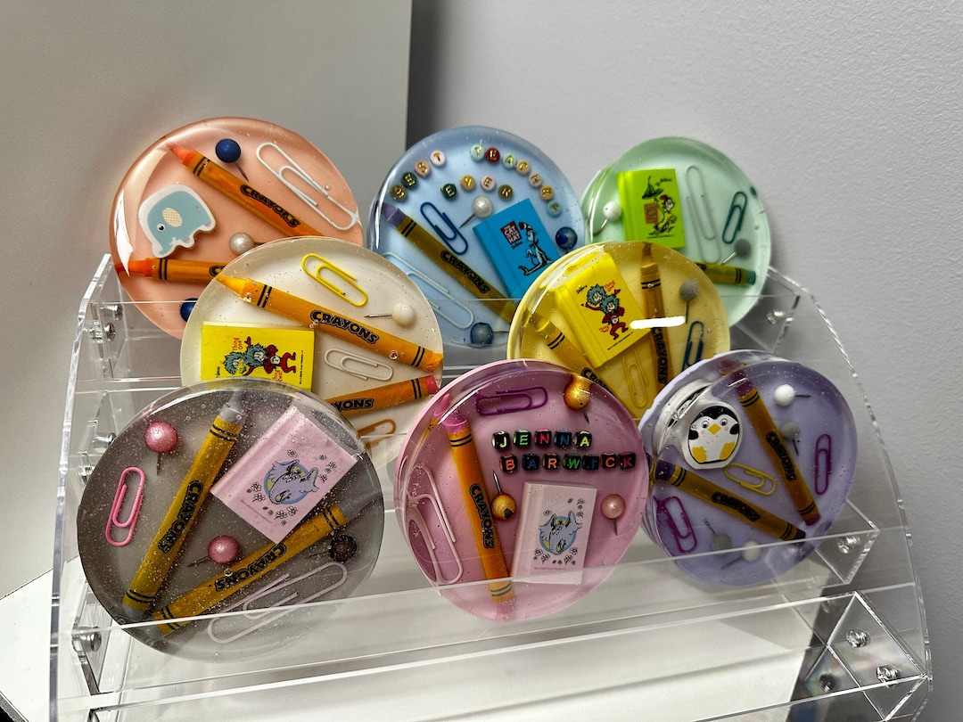 Teacher Appreciation Gift - Resin Coaster Set - Personalized Present ...