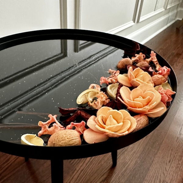 Rose Resin Table - Etsy