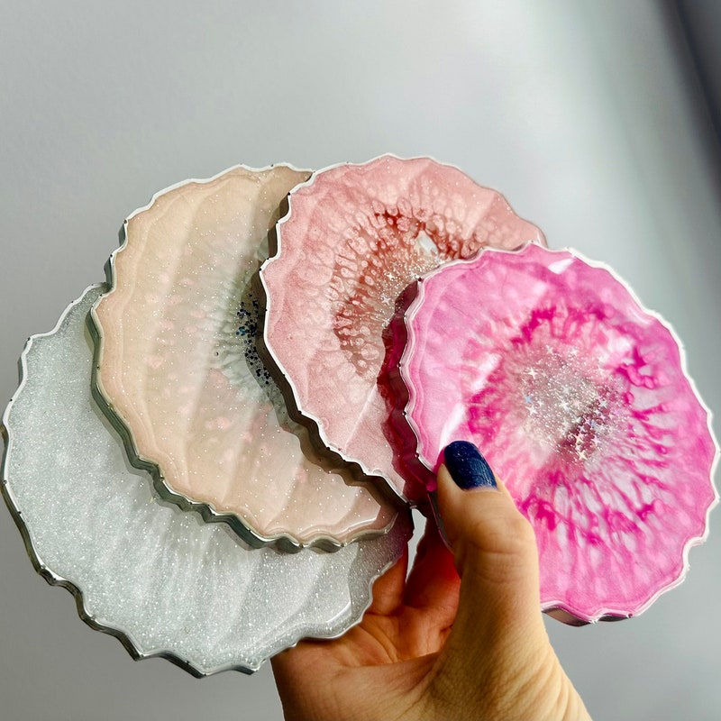 Resin Geode Coasters - Etsy